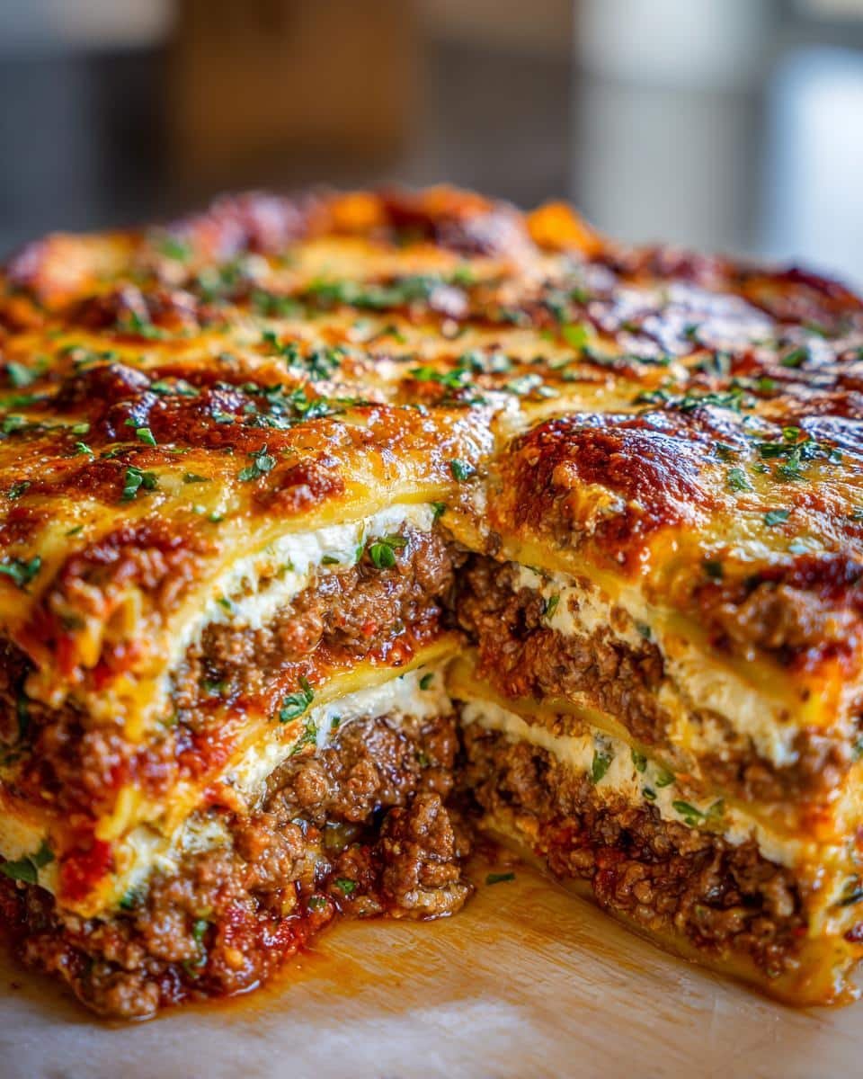 Parmesan Garlic Cheeseburger Lasagna: 7 Layers of Bliss ...